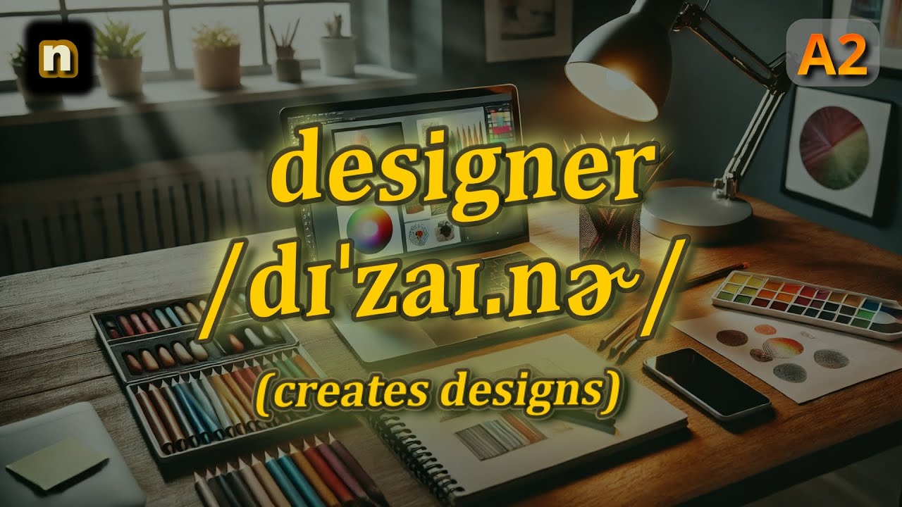 [n] Designer meaning (creates designs) with 5 examples - YouTube