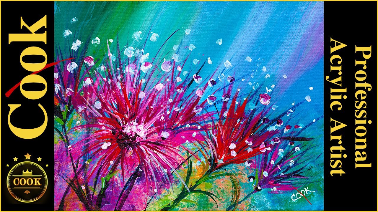 How to Paint an Abstract Flower Scene Keeping is Simple but Spectacular ...