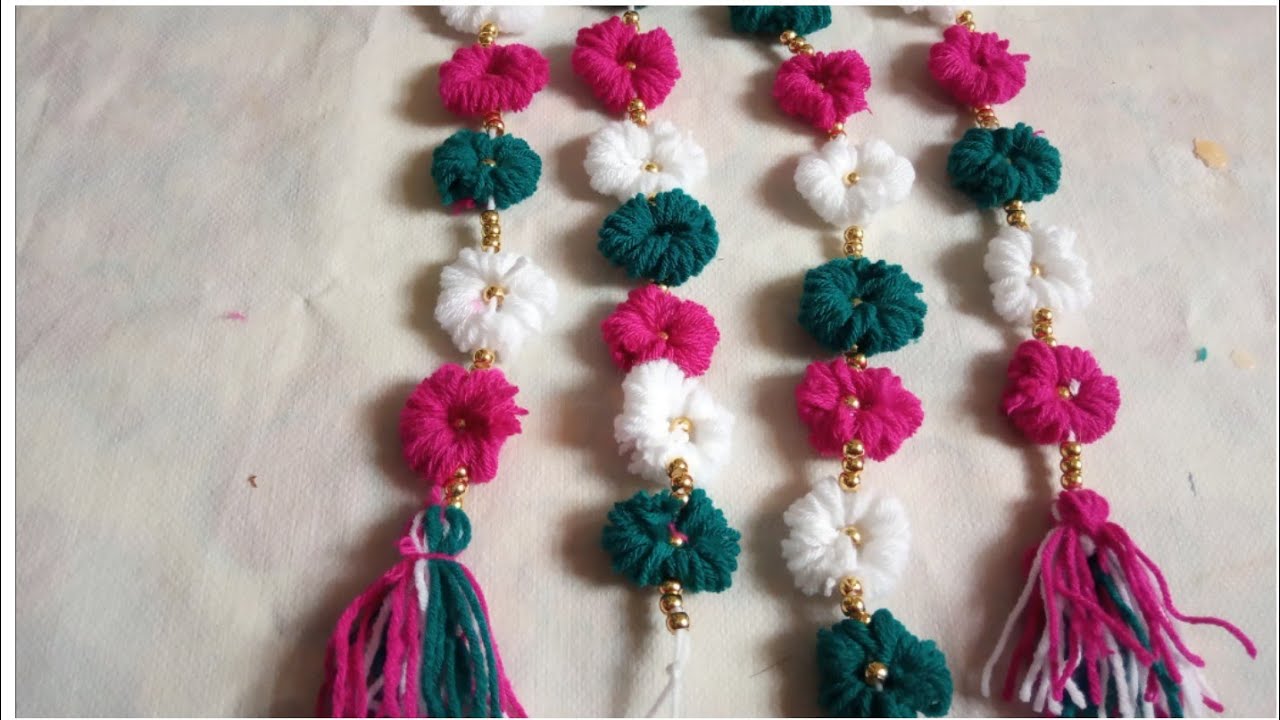 Beautiful woolen thread door hangings - YouTube
