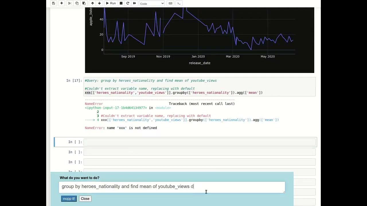 Data analysis made easy Text2Code for Jupyter notebook - YouTube