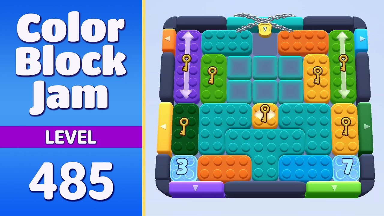Color Block Jam Level 485 | Every Puzzle Solved! 🎯 - YouTube