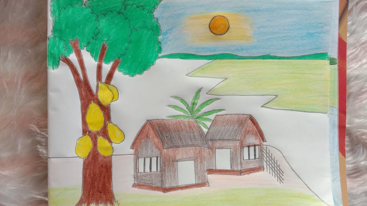 How to draw summer season || Summer season drawing || Summer season ...