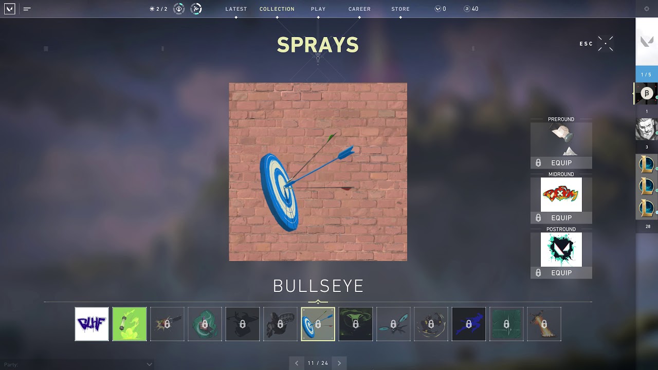 Bullseye Spray preview - Valorant Closed Beta - YouTube