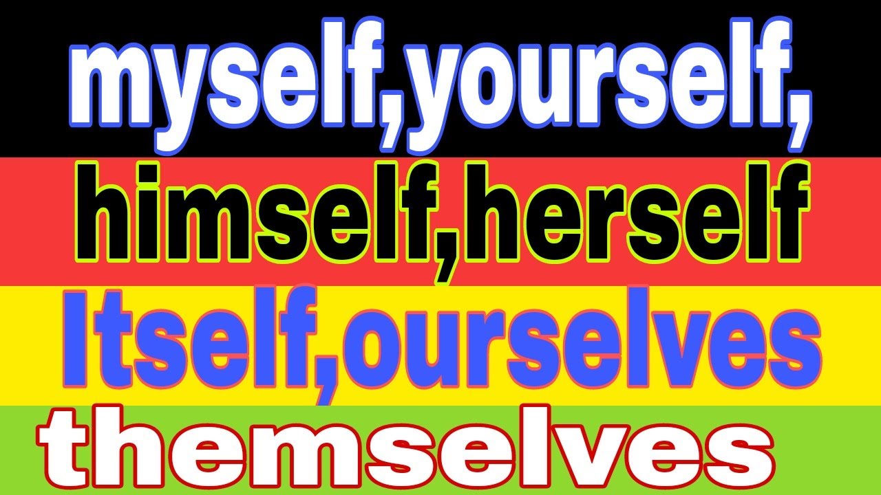 how to us Self, myself,yourself,himself,herself,itself,themselves ...