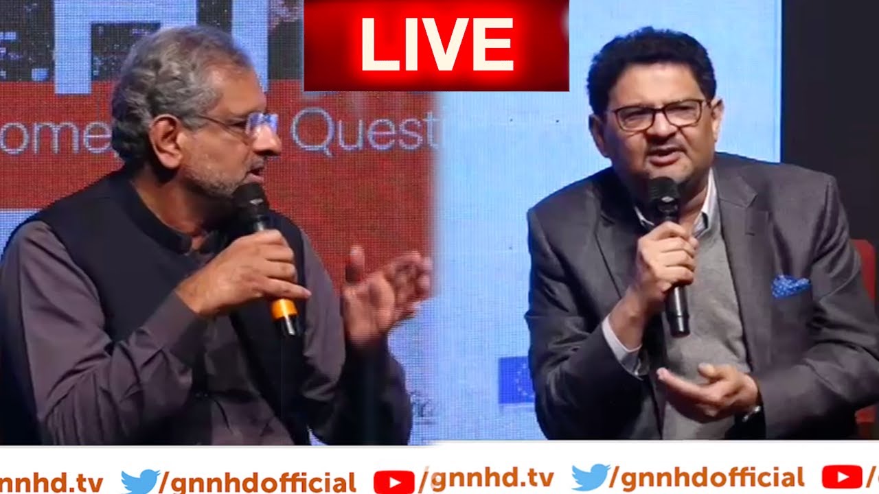 Watch: LIVE | Miftah Ismail & Shahid Khaqan Abbasi Important Dialogue | GNN