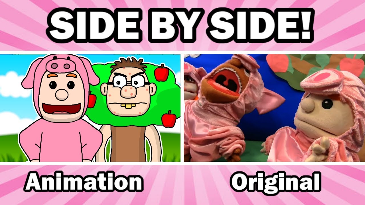 SML Movie: Three Little Pigs! Animation Vs Original (SIDE BY SIDE ...