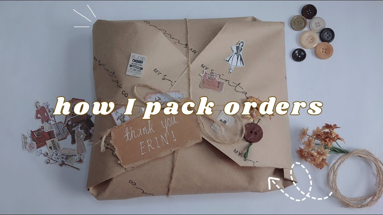 HOW I PACK ORDERS | easy aesthetic packaging | SINTA Co - YouTube