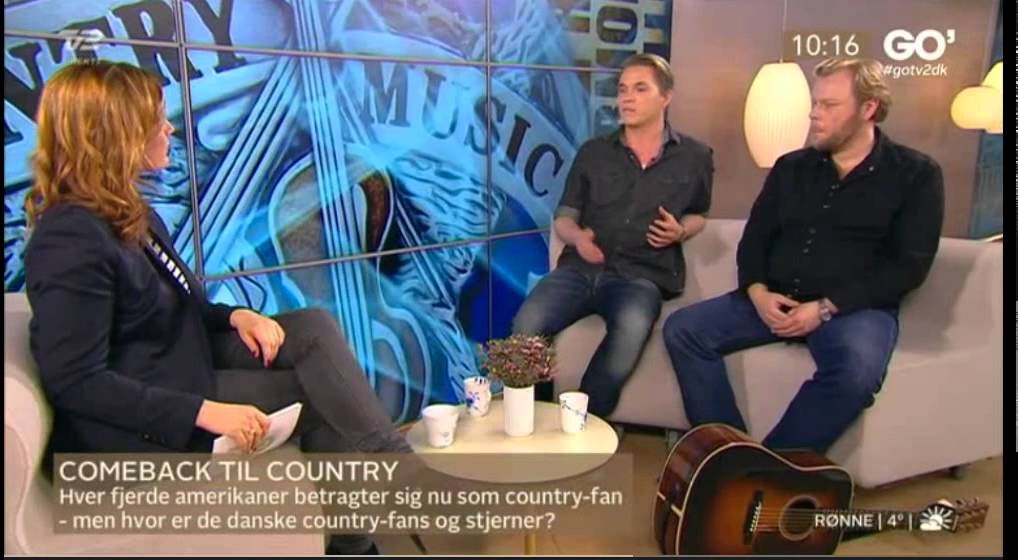 Indslag om country-musik i Go' morgen Danmark på TV2, fra lørdag d. 22 ...