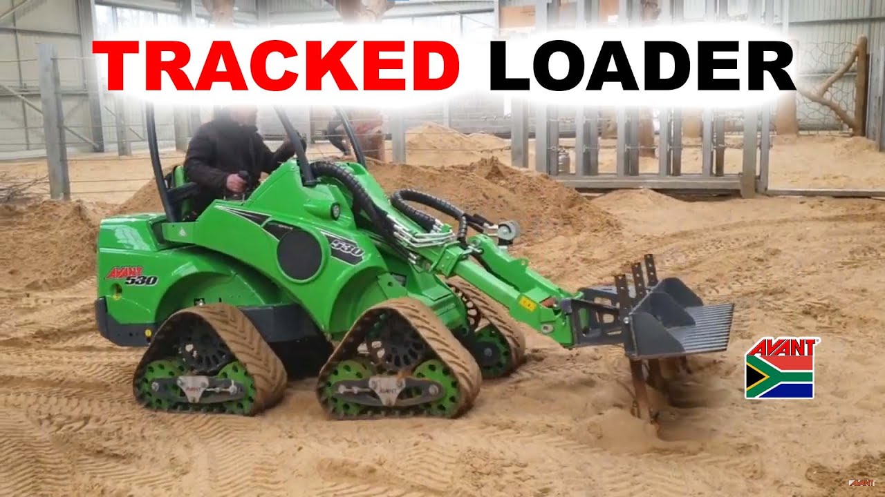 AVANT Quad Track Loader working in the sand - YouTube
