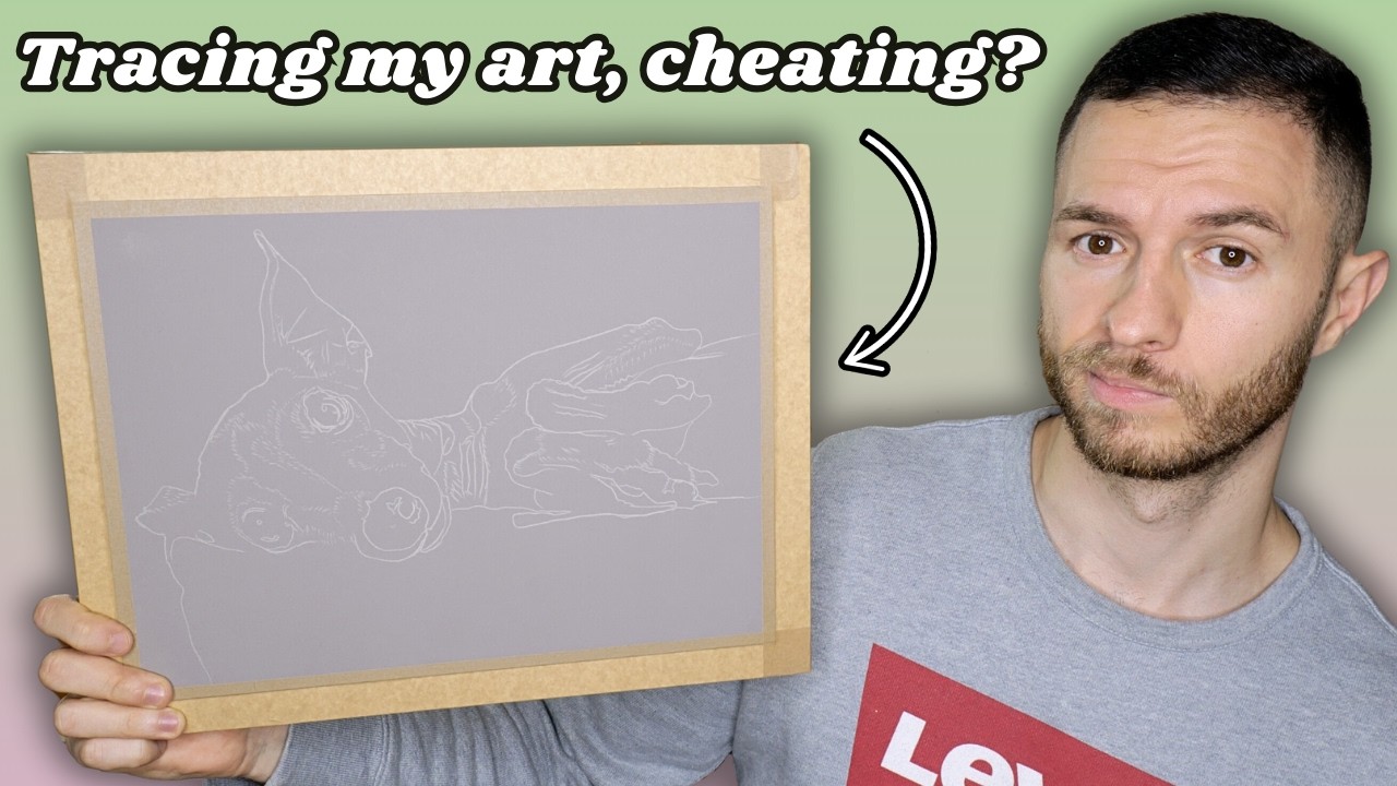 I trace my art, is that cheating? - YouTube