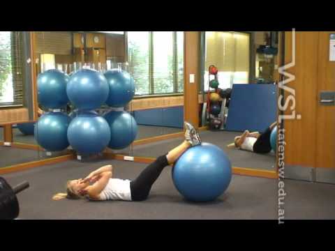 Swiss ball Supine Bridge exercise - YouTube