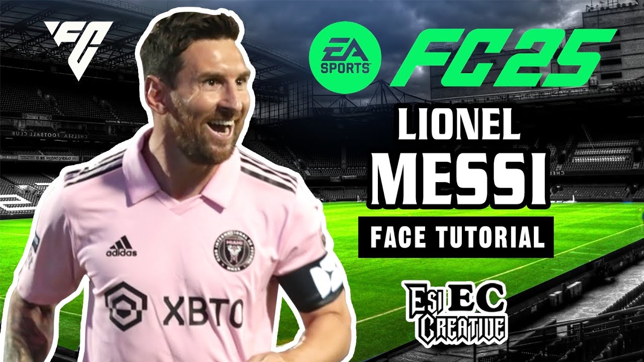 Lionel Messi face tutorial creation EA FC 25 proclubs and creere mod ...