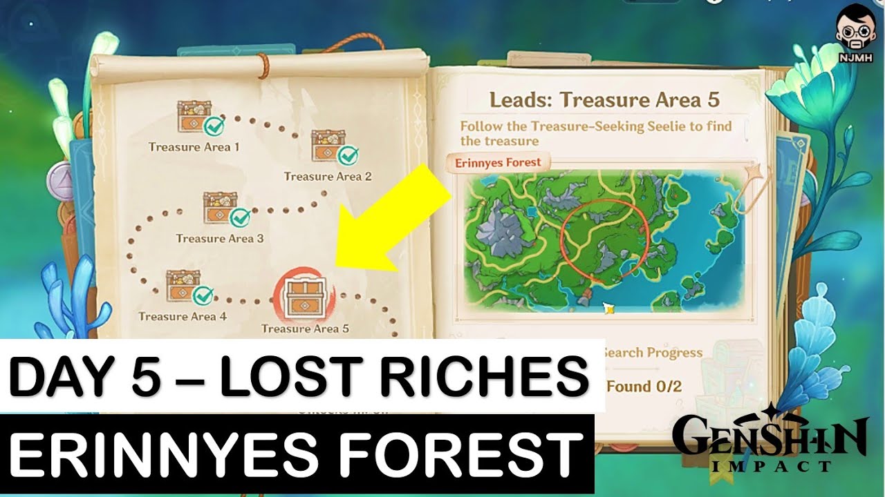 Lost Riches: Day 5's Treasure Quest in Erinnyes Forest | Genshin Impact ...