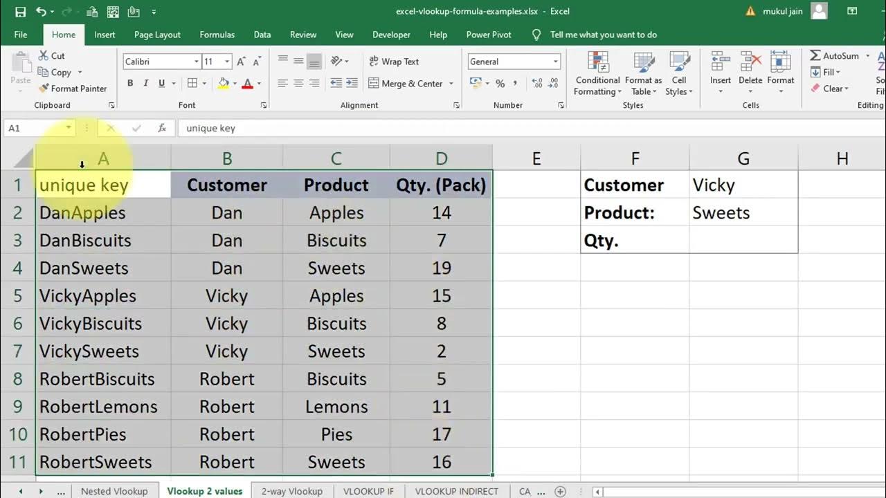 REPEATED VALUES VLOOKUP - YouTube