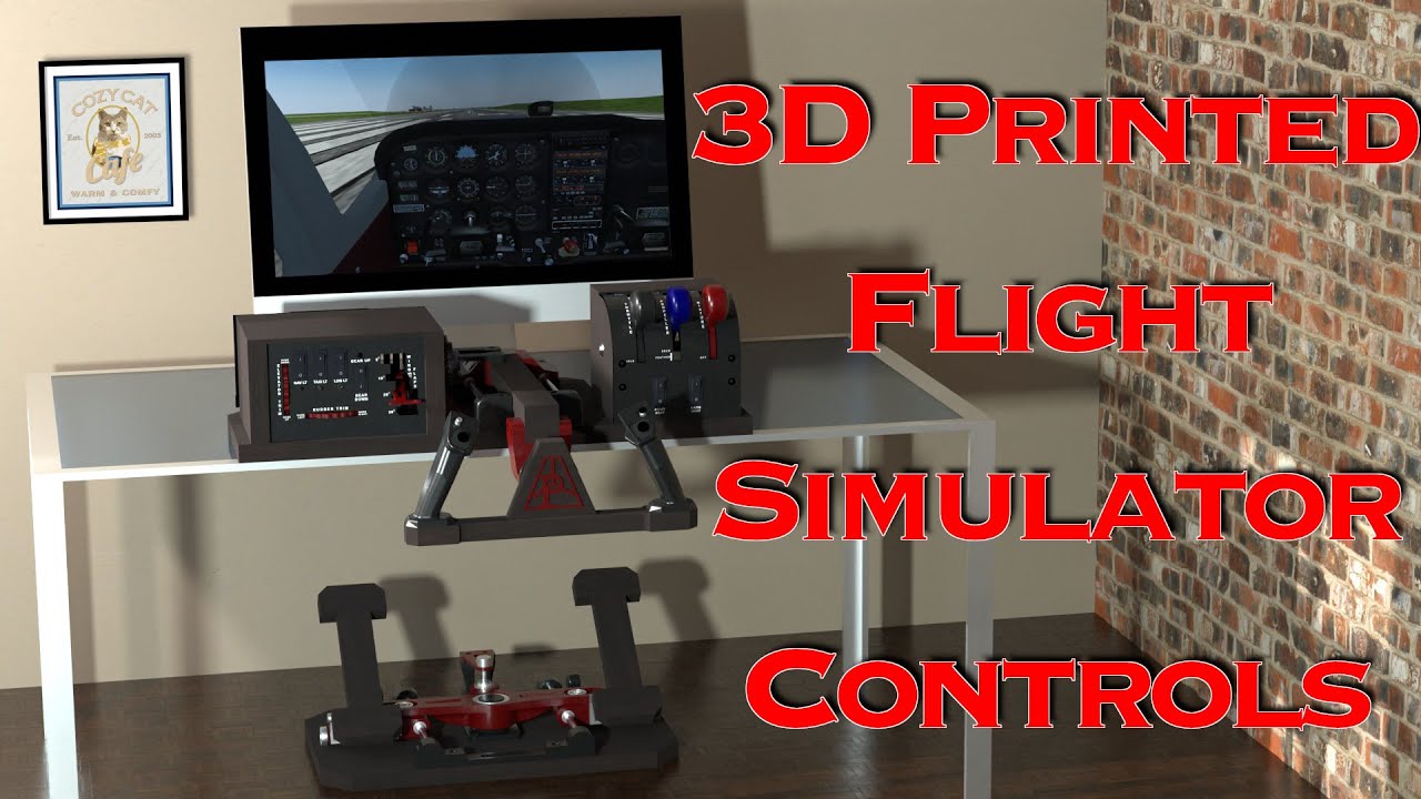 3D Printed Flight Simulator Controls (Blender animation) - YouTube