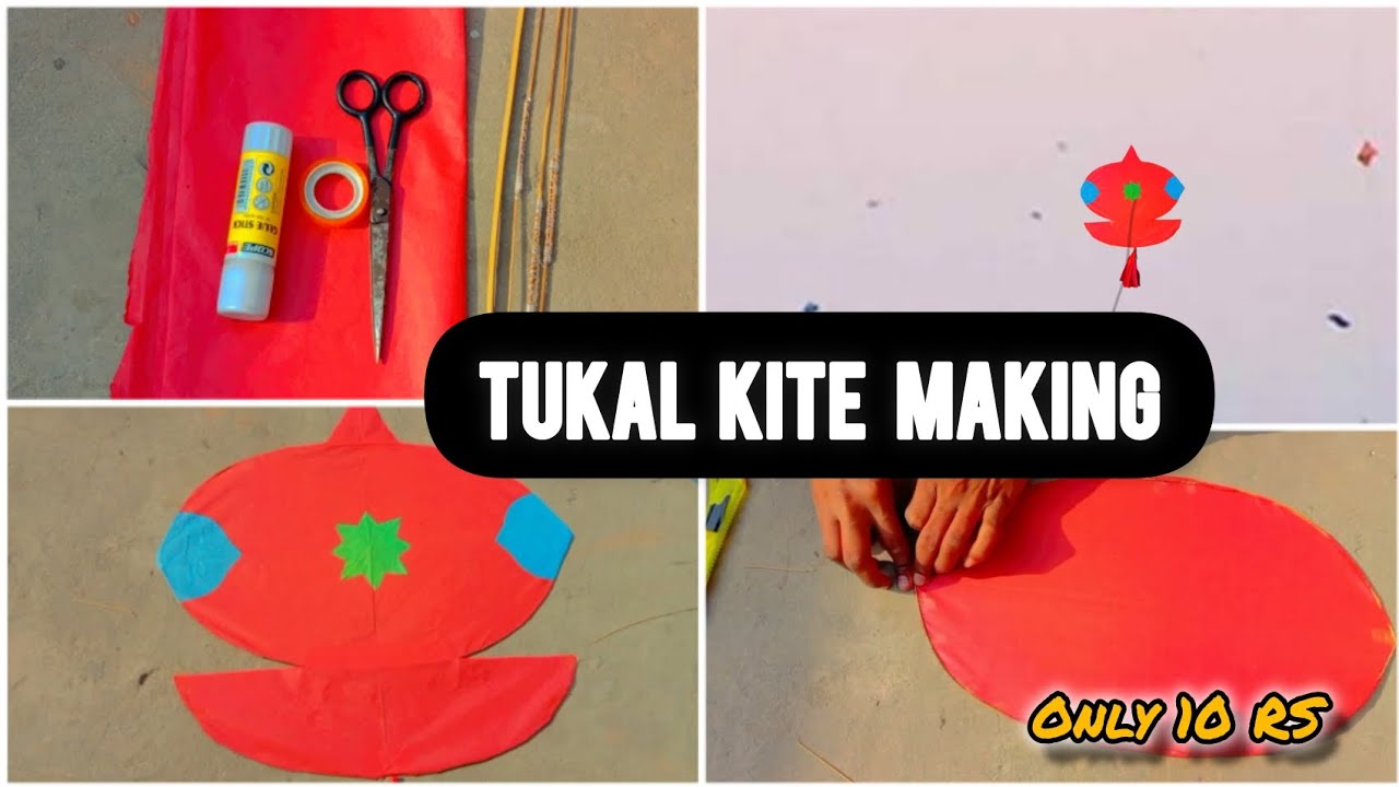 Tukal kite making process|Home made tukal kite only 10 rupees - YouTube