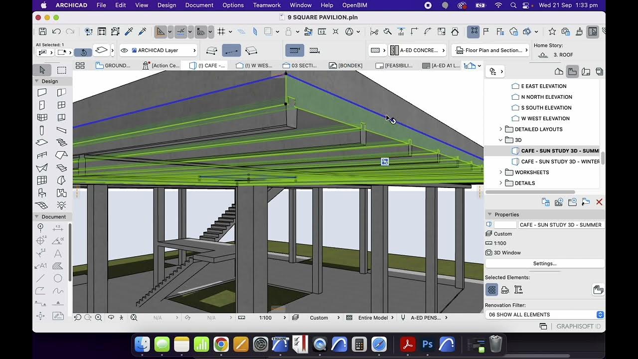 ArchiCAD Composite roof garden - YouTube