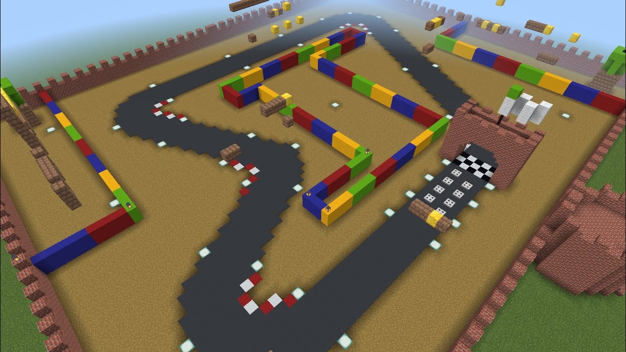 SNES Mario Circuit 1 in Minecraft - YouTube