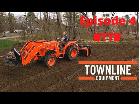 Kubota L2501 With Land Pride Power Rake - YouTube