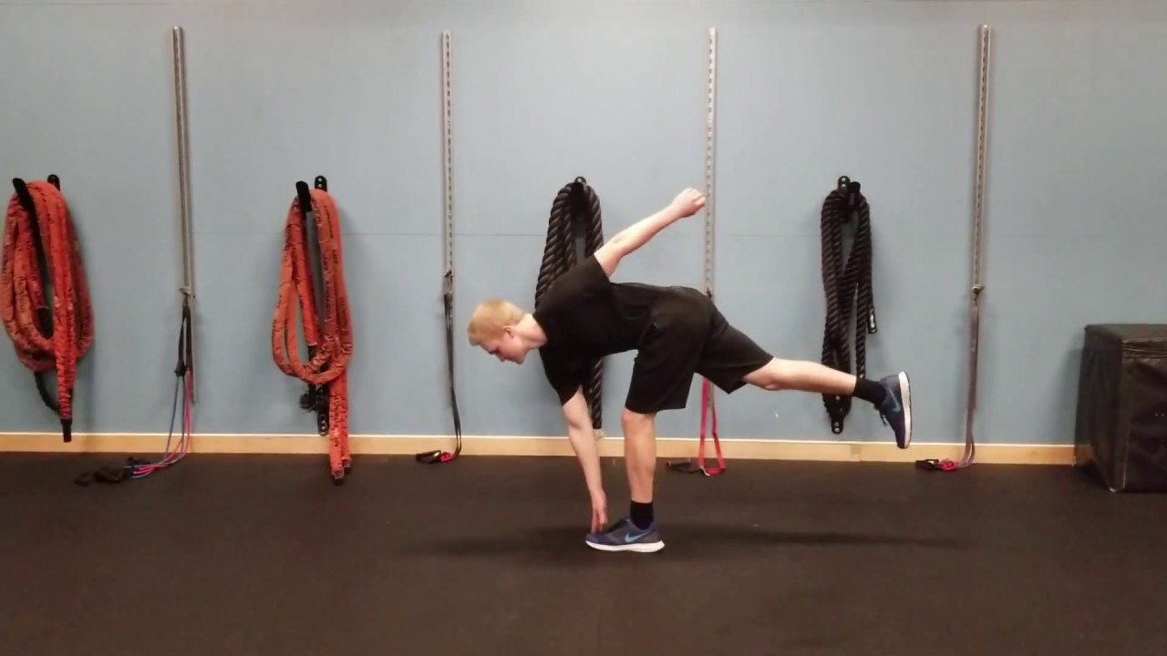 Toe Touch Walk, Hamstring Stretch - YouTube