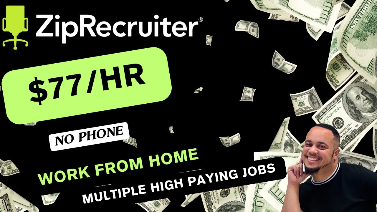 ZipRecruiter IS PAYING $3,076/WEEK | WORK FROM HOME | REMOTE WORK FROM ...