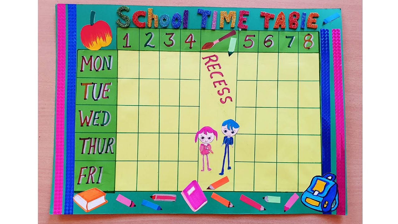 DIY Timetable For School How To Make Timetable For School DIY School diy-timetable-for-school-how-to-make-timetable-for-school-diy-school