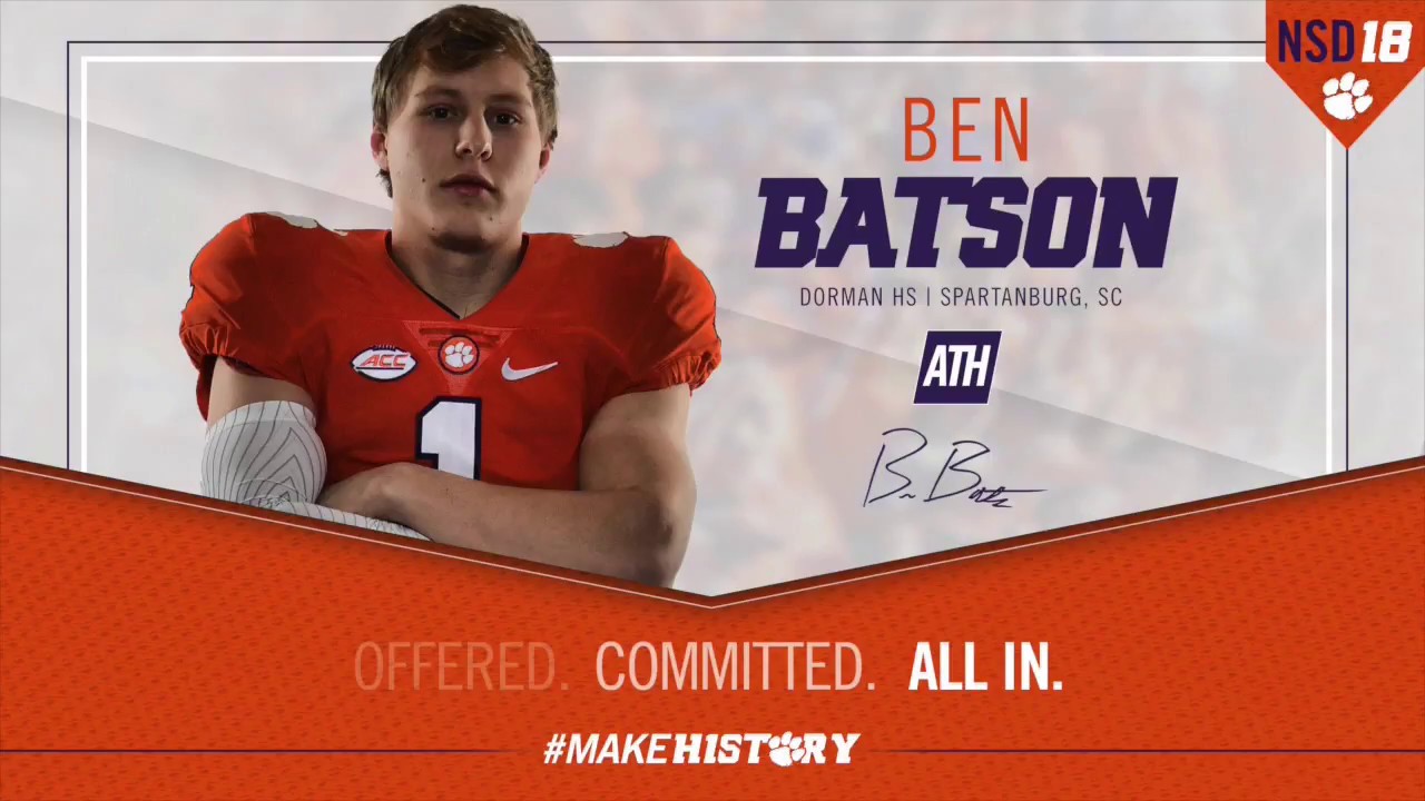 Clemson Football || Ben Batson Highlights - YouTube