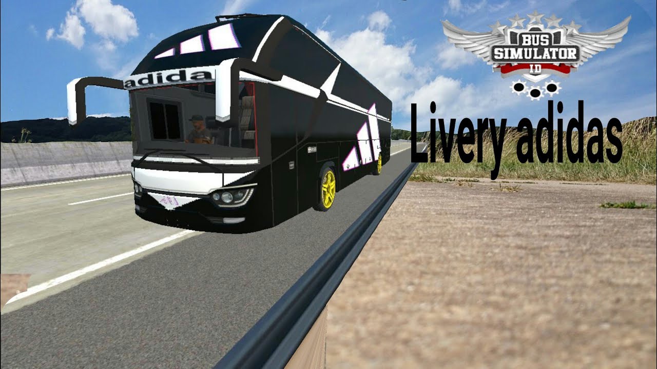 Livery bussid adidas melintas di tol sumatera - YouTube