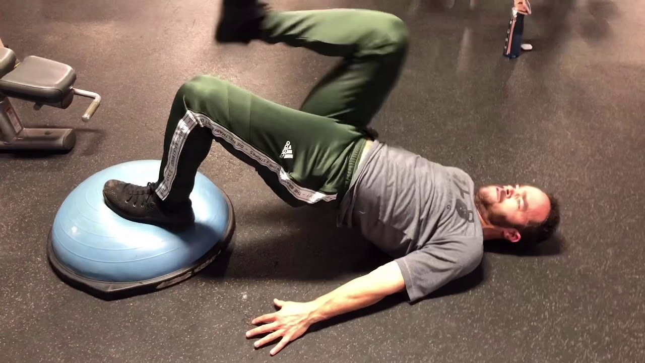 Bosu Ball Marching Hip Bridge - YouTube