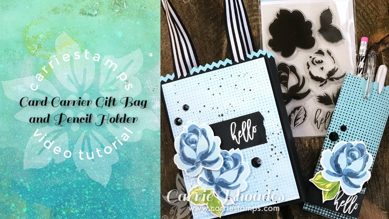 Card Carrier Gift Bag and Pencil Holder - YouTube