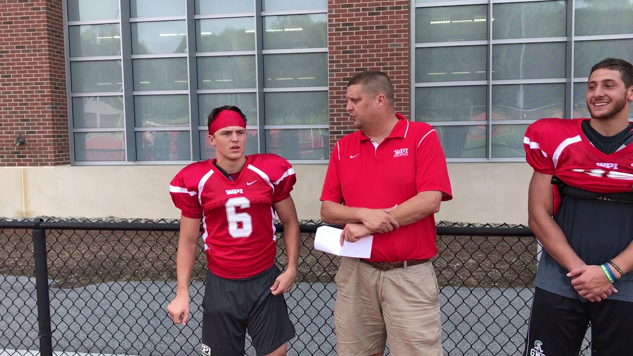 WPI Football Media Day - Collin Saunders and Luca Cerasani - YouTube