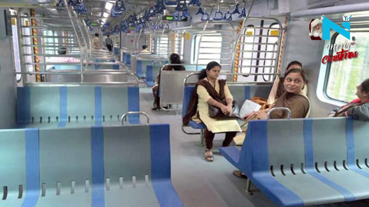 India's first local AC train; here's 1st look - YouTube