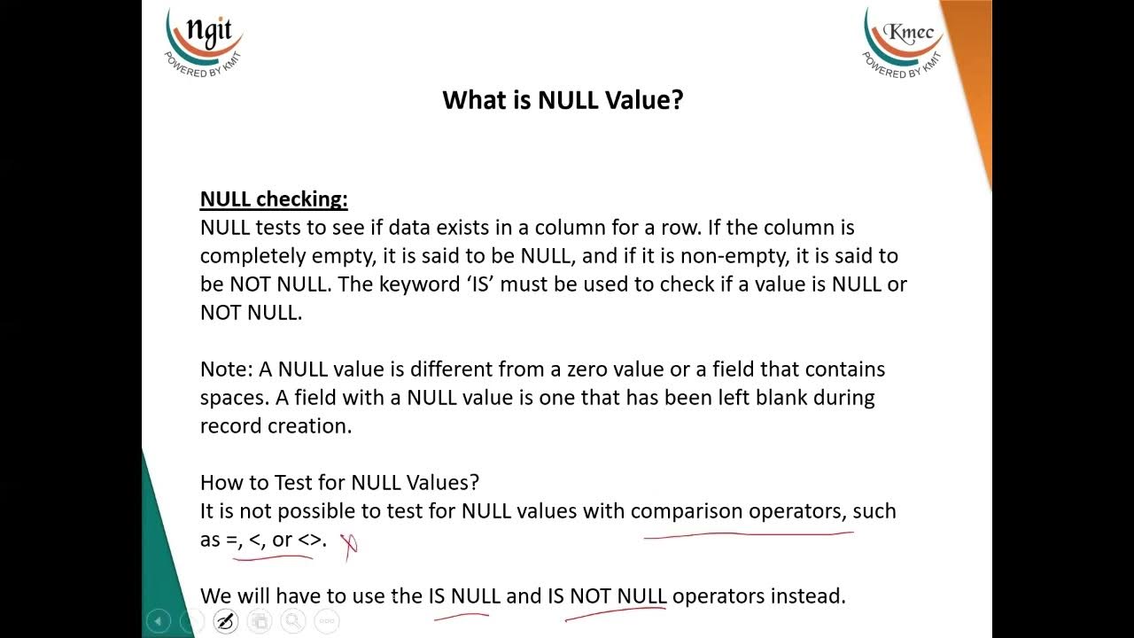 3.6 Aggregate operators ,NULL Checking - YouTube