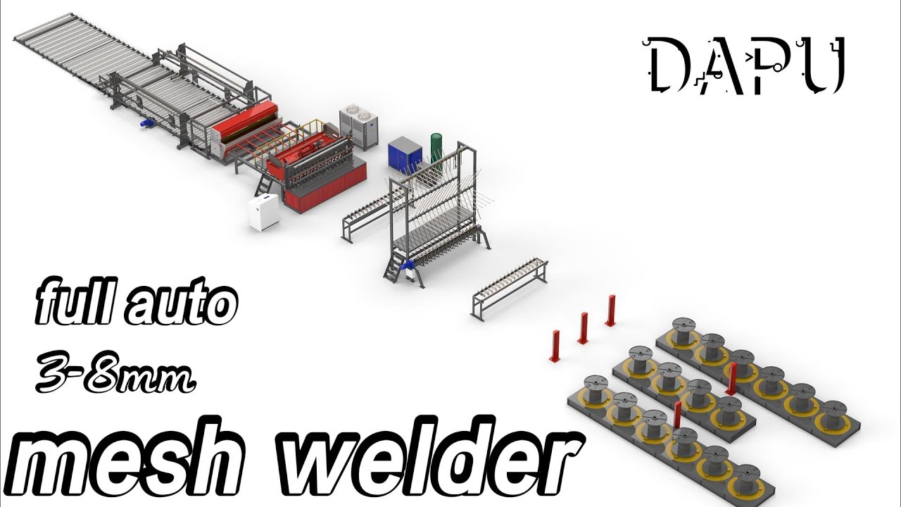 full automatic mesh welder for reinforcing mesh in USA - YouTube
