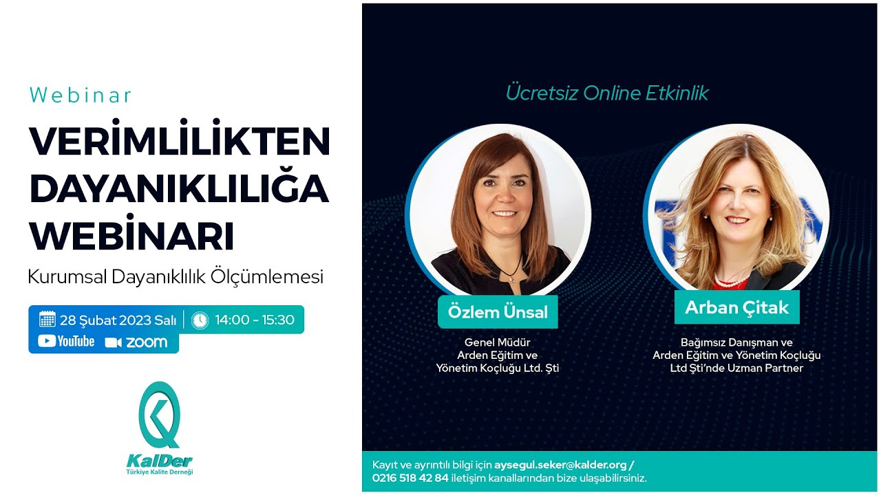 Online Etkinlik - Verimlilikten Dayanıklılığa - 28 Şubat 2023 - YouTube