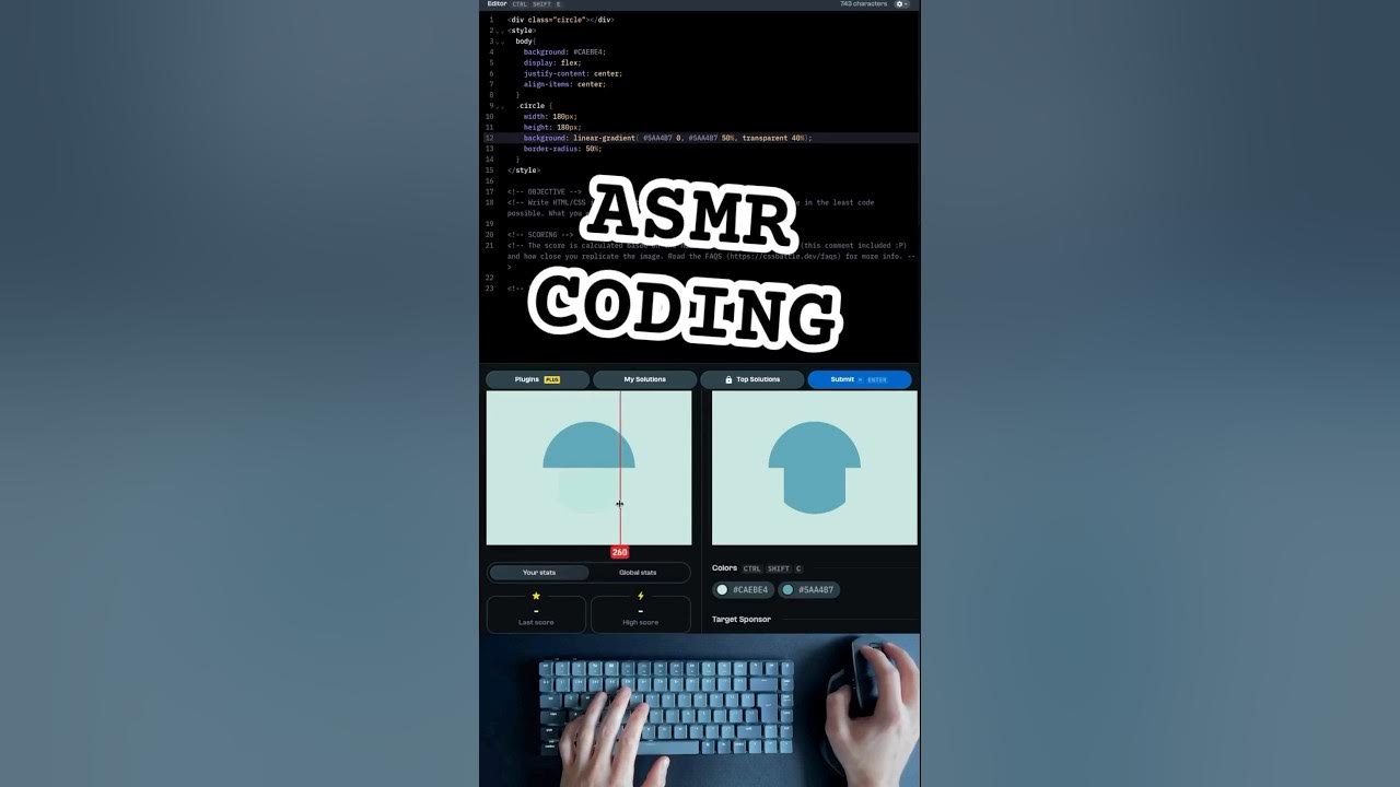 Css Battle 27th April Keyboard And Mouse Asmr Coding Asmr Html Css Webdesign Webdev