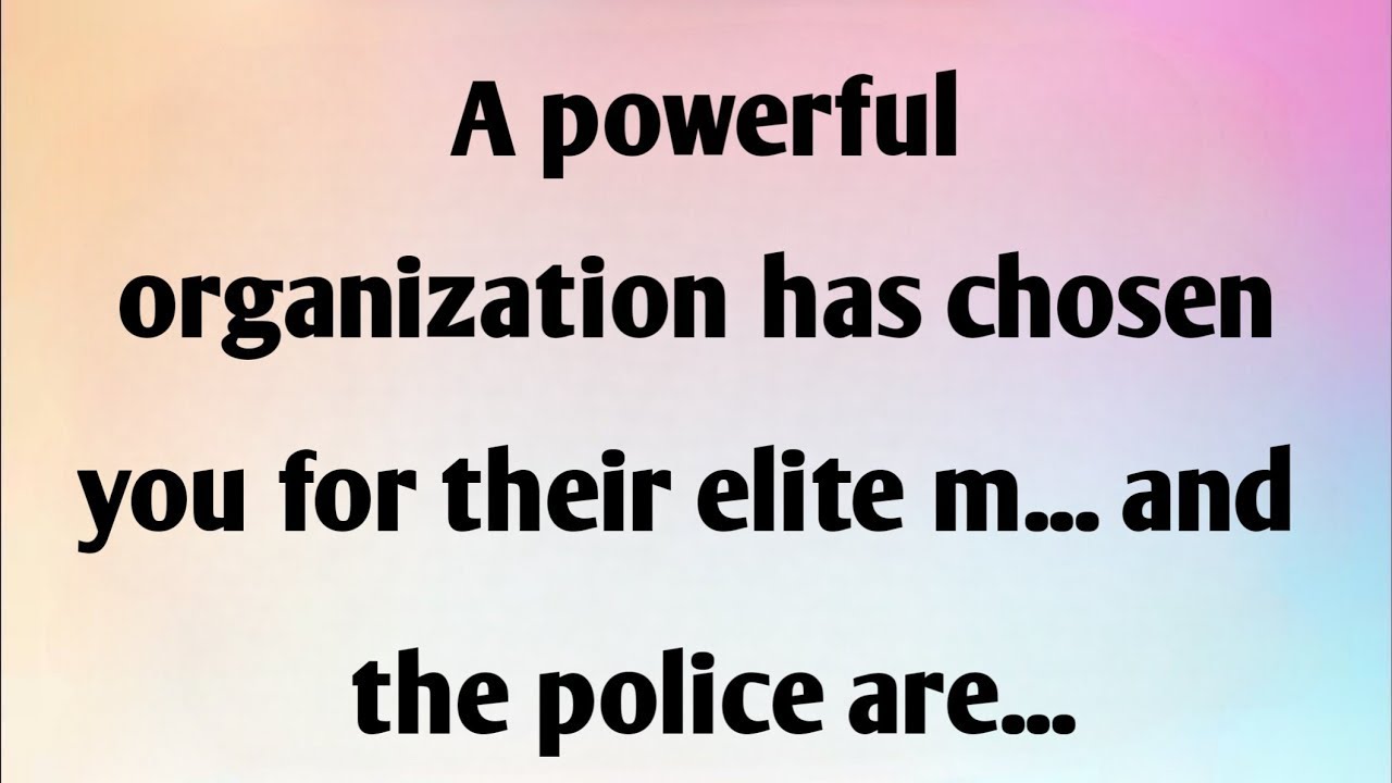 A POWERFUL ORGANIZATION HAS CHOSEN YOU FOR... - YouTube