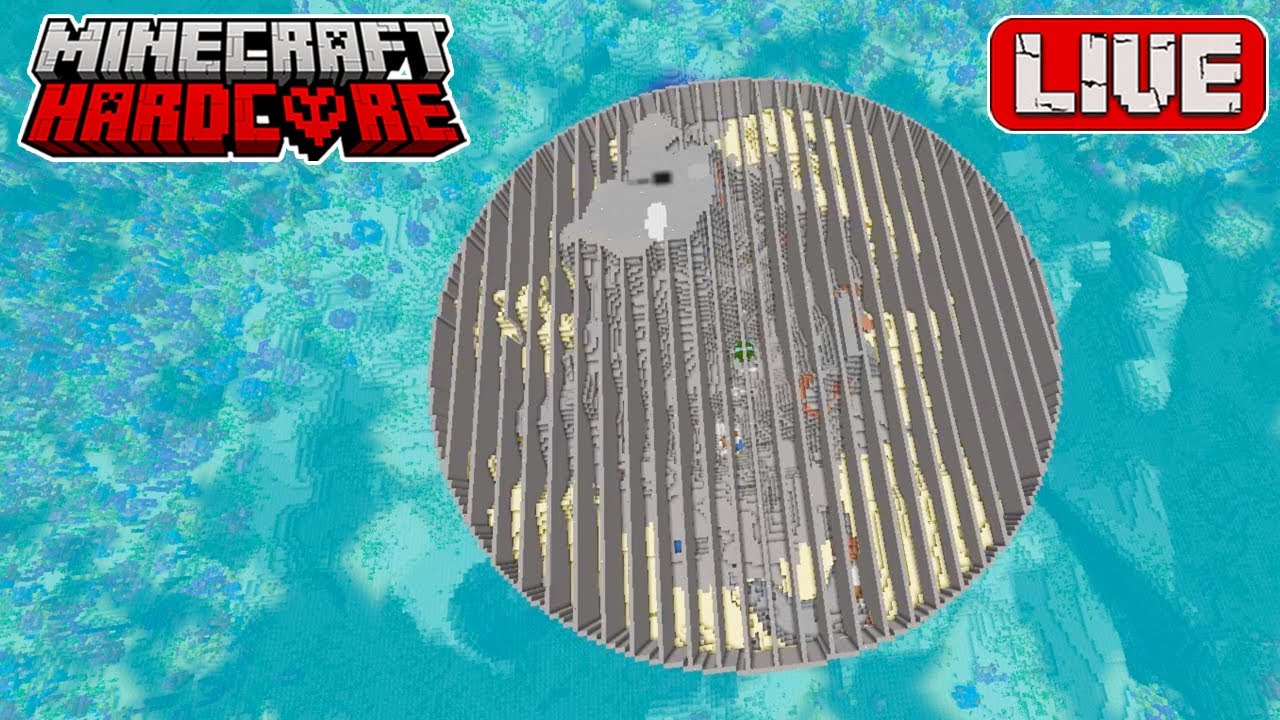 🔴 LIVE 🔴 Draining the Ocean for a MASSIVE Coral Reef Build in Hardcore ...