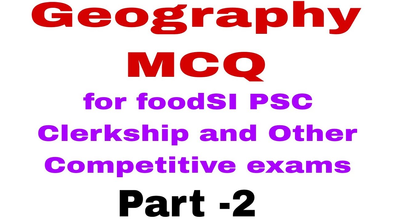 geography mcq for competitive exams - YouTube