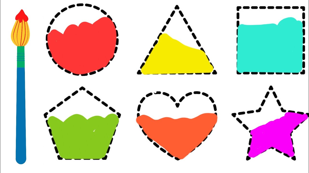 Shapes For Kids I Fun Drawing and Coloring for Kids: Learn to Draw ...