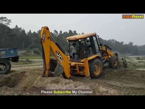JCB Dozer Working on Sandy Place - JCB Loading Sand in Tractor - JCB Digger Full Video - YouTube
