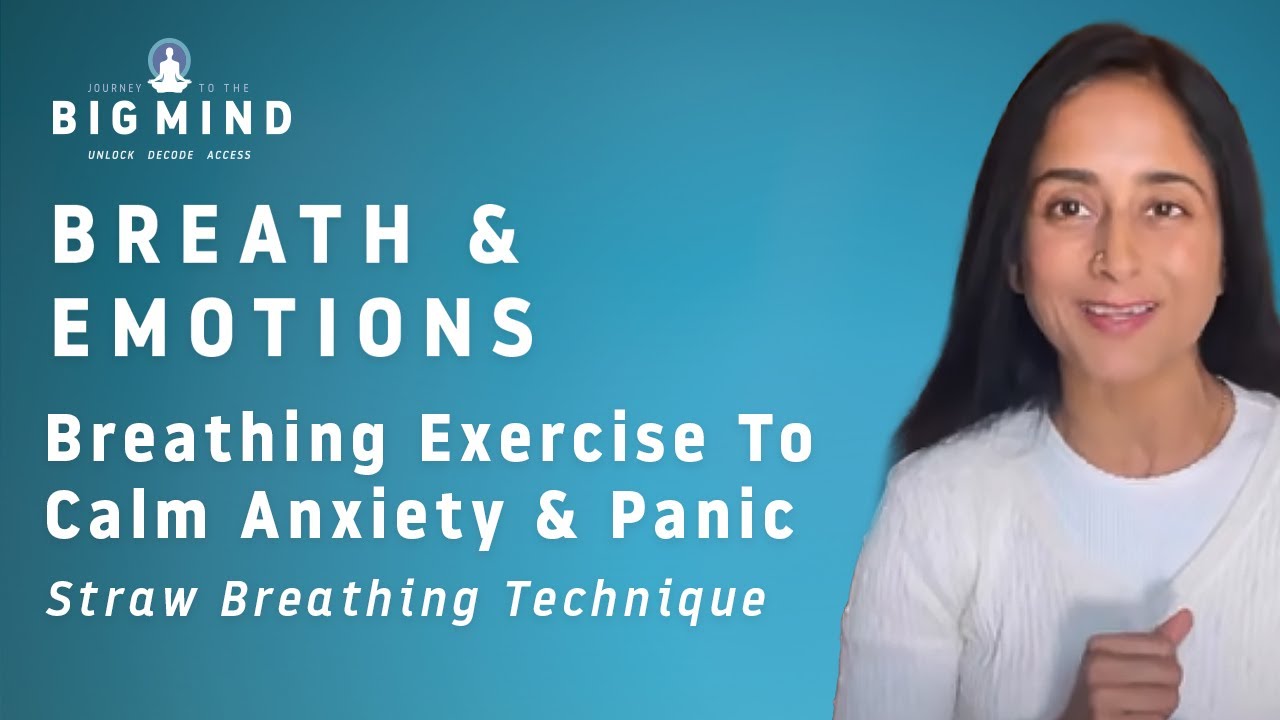 Breathing Exercise To Calm Anxiety & Panic | Straw Breathing Technique ...