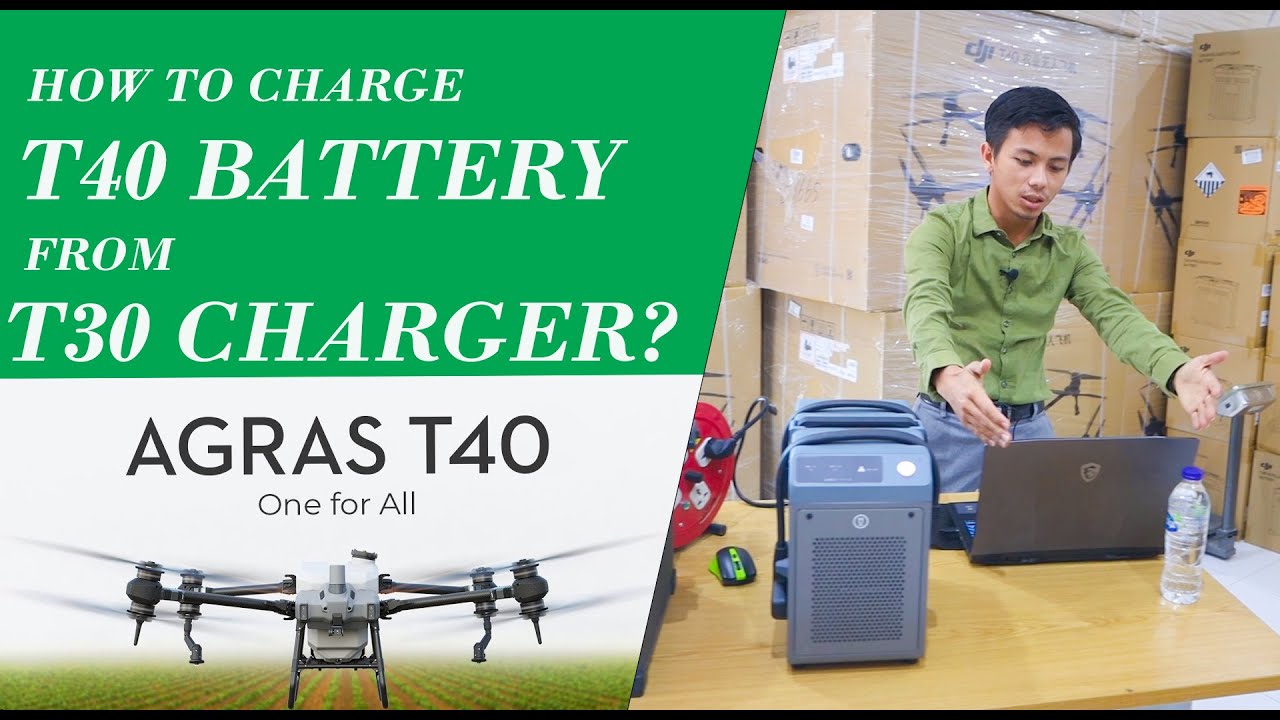 HOW TO CHARGE T40 BATERY FROM T30 CHARGER? DJI AGRICTUTURE T40 DRONE l ...