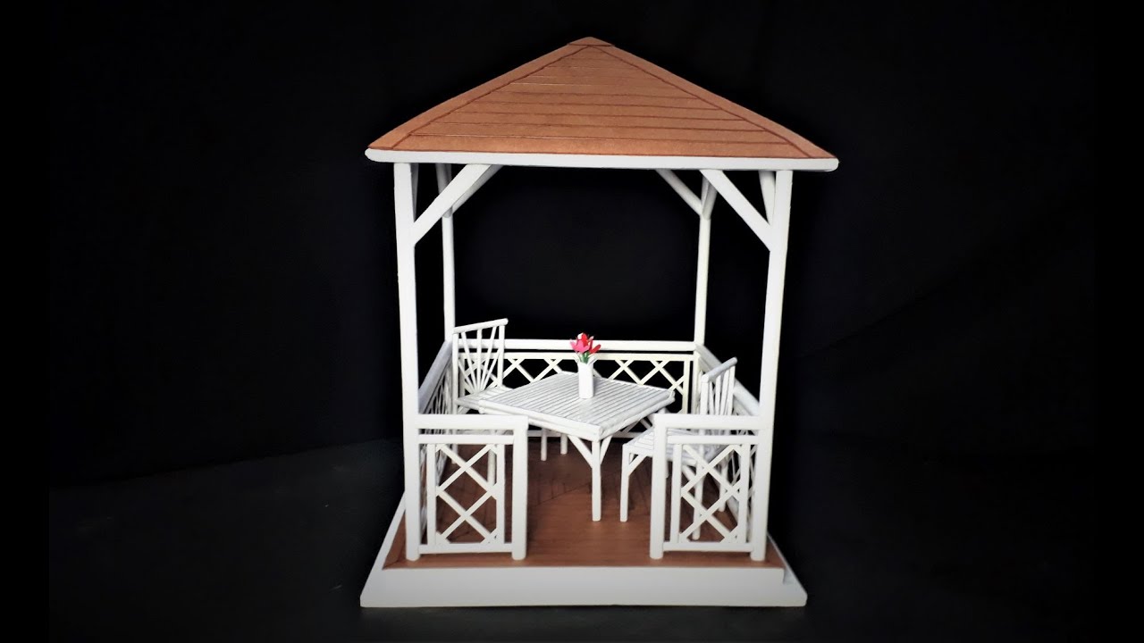 DIY Miniature Gazebo | Paper Craft - YouTube