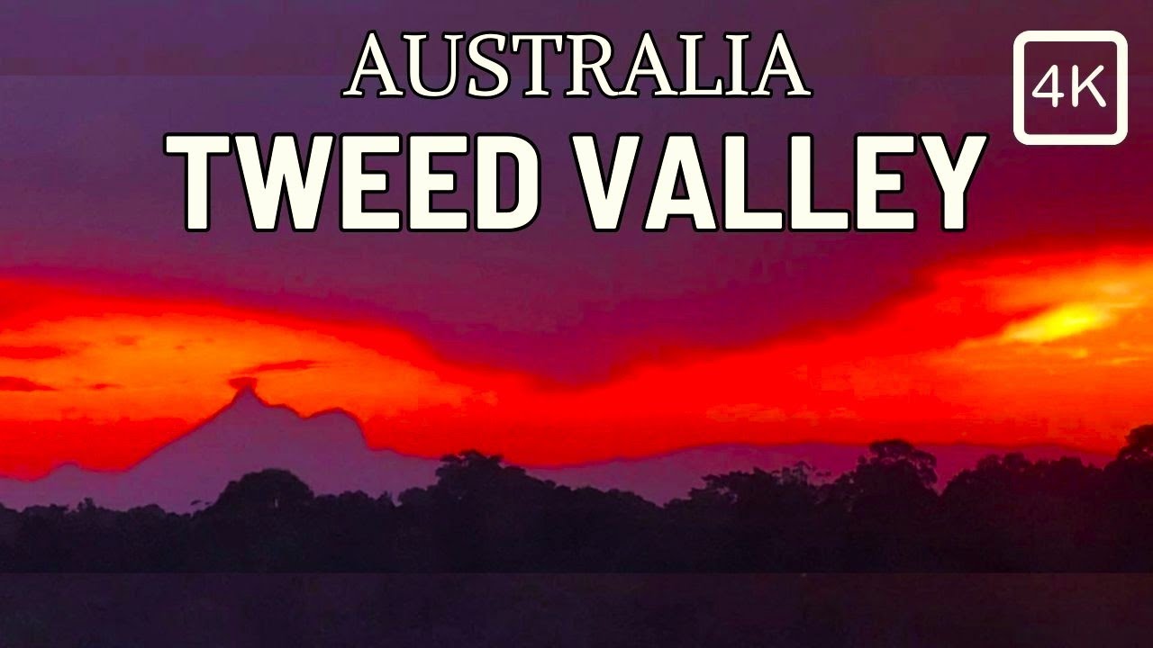 Summer Sunset Over Tweed Valley Mount Warning Wollumbin Australian ...