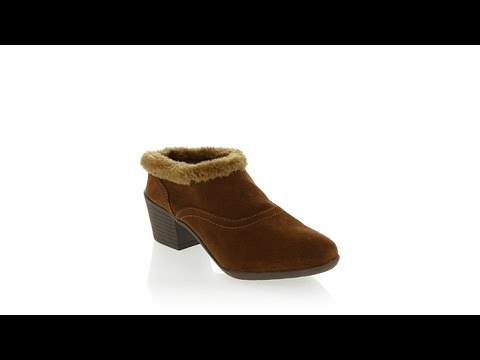 Sporto Suede Mule with Faux Fur Trim - YouTube