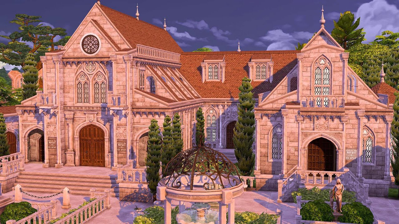 The Straud Academy ( Part 1 ) 🧛 The Sims 4 - Speed Build - YouTube