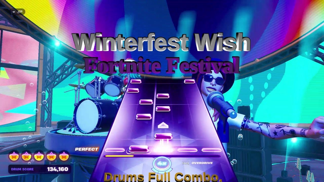 Fortnite Festival - Winterfest Wish Expert Drums FC - YouTube