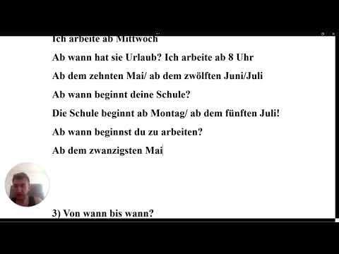Временные рамки в немецком seit wann&ab wann& von wann bis wann; vom ...