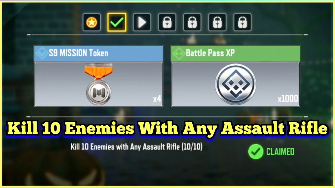 Call Of Duty Mobile Kill 10 Enemies With Any Assault Rifle Task ...